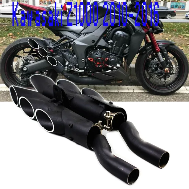 Z1000 Motorcycle Full System TOCE Exhaust Pipe Whole Set Muffler Link ...