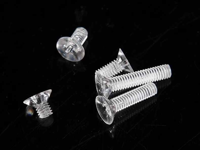 500PCS M4X6/8/10/12/16/20/25/30MM Transparent Acrylic Flat Cross ...