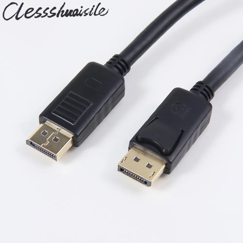 Black-1-2V-Displayport-DP-Male-to-DP-Displayport-Male-Video-Audio-Cable ...