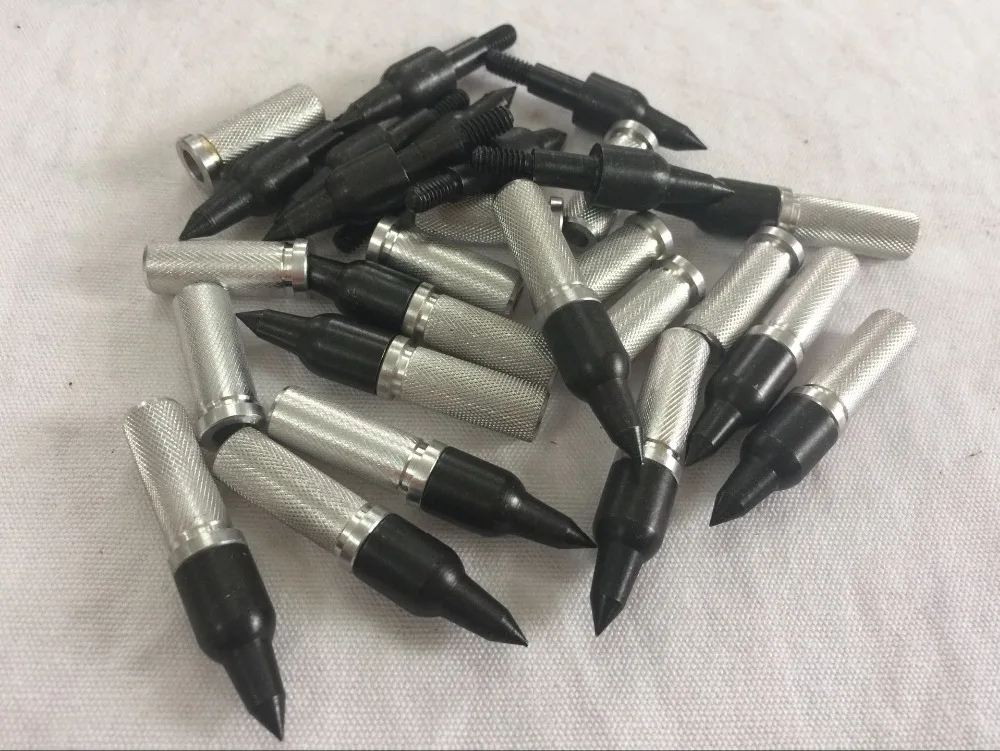 20PK 125 grain arrow points field points with aluminum arrow inserts OD ...