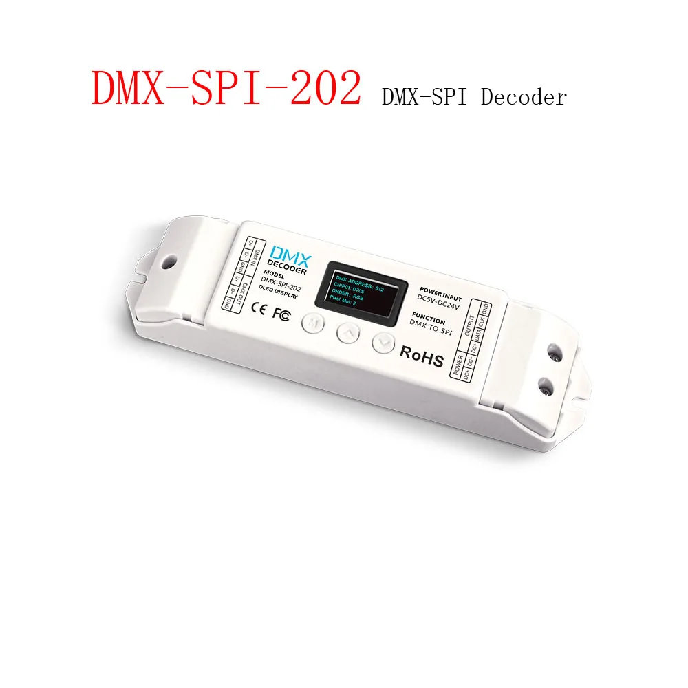 LTECH DMX SPI 202 DMX SPI decodificador voltaje de entrada DC5 24V|Controladores RGB| - AliExpress
