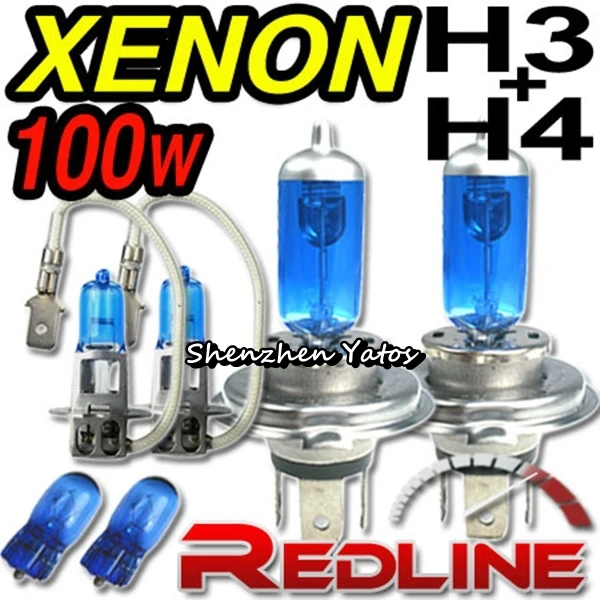 2pcs 100W H3 Xenon Car Fog Headlight Halogen Light Gas Lamp Bulbs DC ...