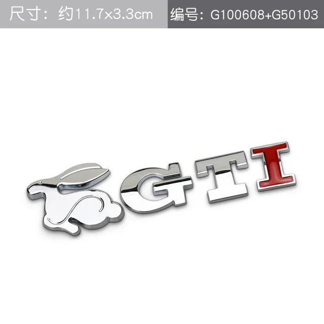 Aliexpress.com : Buy Silver Chrome Metal Evil Rabbit GTI Refitting Car ...