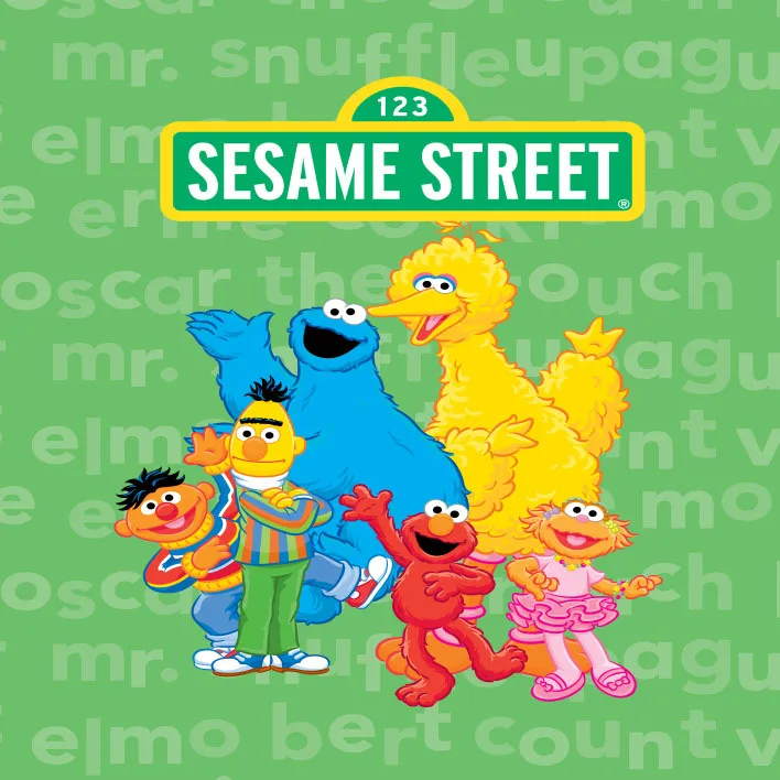 Bert Sesame Street Wallpaper 8x8FT Sesame Street Elmo Bert County
