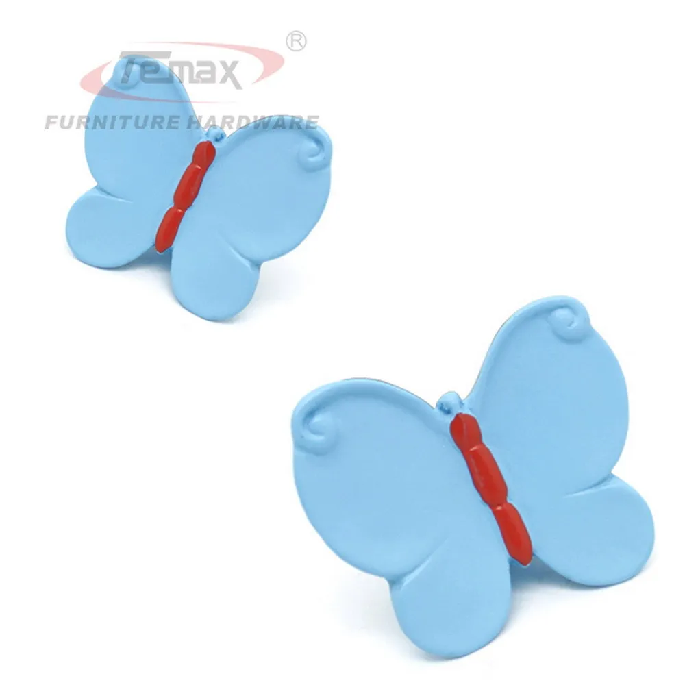 2PCS Kids Drawer Knobs Dresser Handles Cartoon Cute Butterfly Knob ...