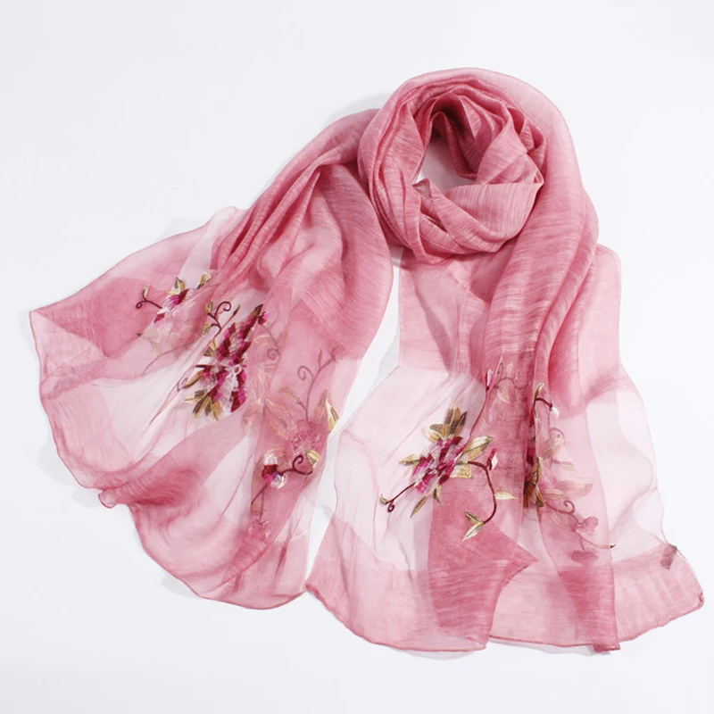 2017 Nova Marca lenços de Seda jato de tinta digital de Seda Bordado ...