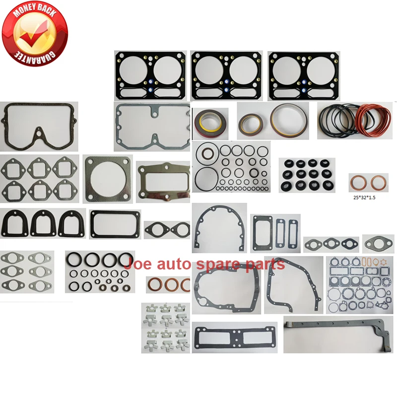 NH220 6 cylinder complete Overhaul engine full gasket set kit for Cummins