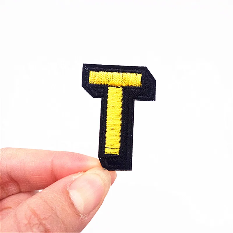 1Pcs Letter T Patches For Clothing Iron On Embroidered Sew Applique ...