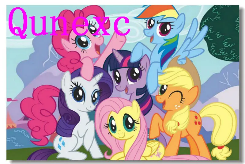 Qunexc 24X36 INCH / My Little Pony Friendship Is Magic MLP Wall Silk ...
