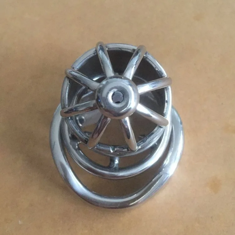 New Male Stainless Steel Ultra-short Arc Ring with Catheter Chastity ...