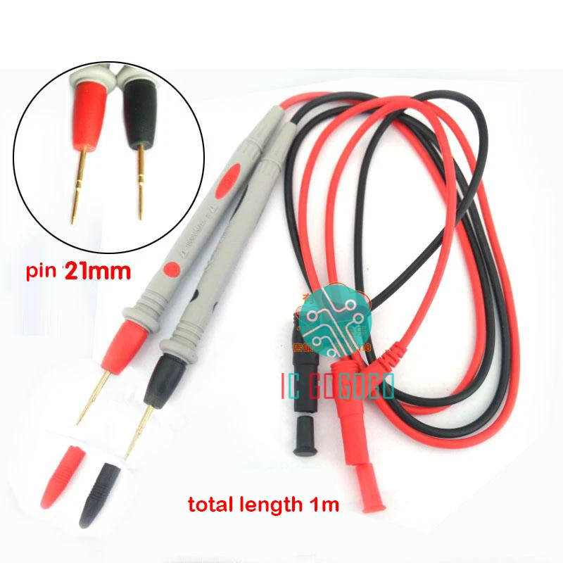 1000v 20a Gold-plated Copper Needle Tip Wire 1m Probe Test Leads Pin ...