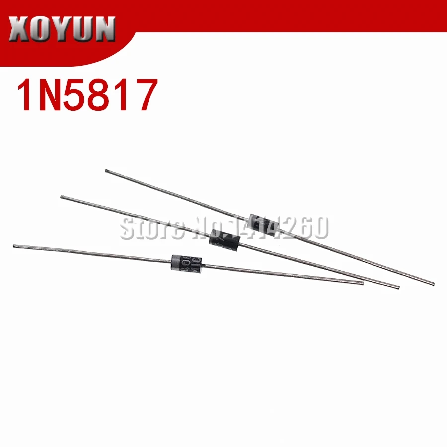100 pçs/lote 1N5817 IN5817 FAZER 41 1A 20V SCHOTTKY DIODE|Diodos ...