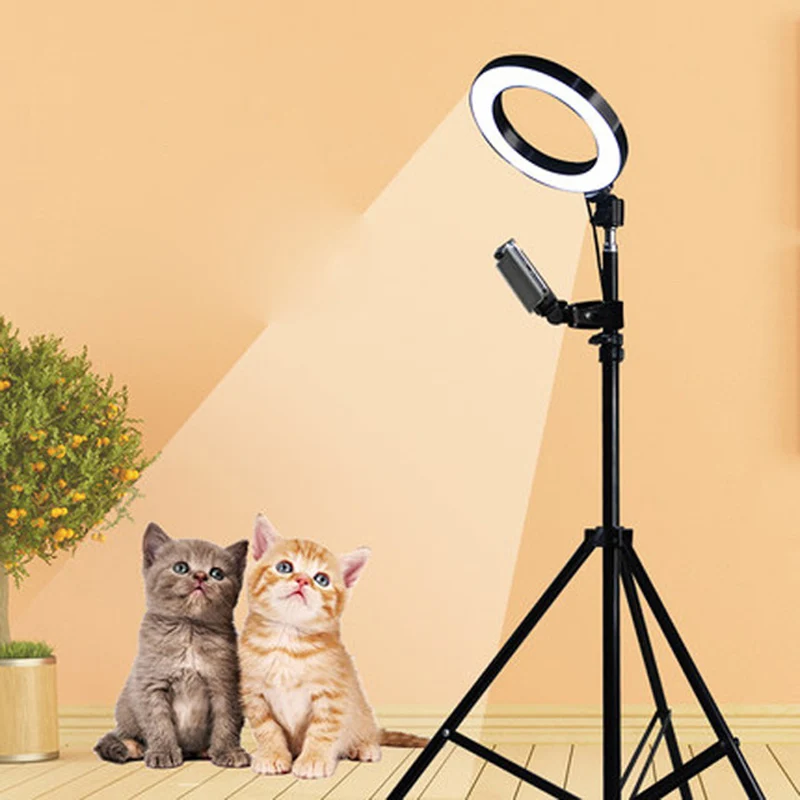 Dimmable LED Studio Camera Ring Light Photo Phone Video Light Annular ...