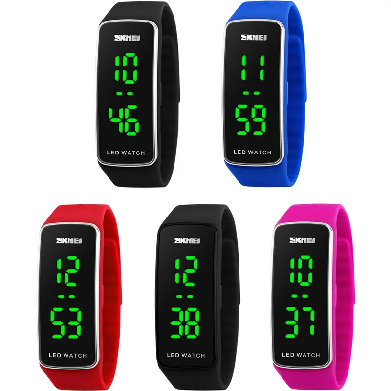 2018 LED display sport watch unisex digital fashion simple electronic ...