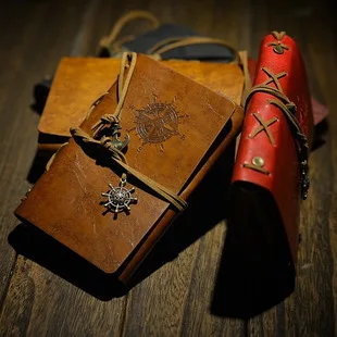 New Diary Book NoteBook Vintage Pirate Note Book Replaceable Traveler ...