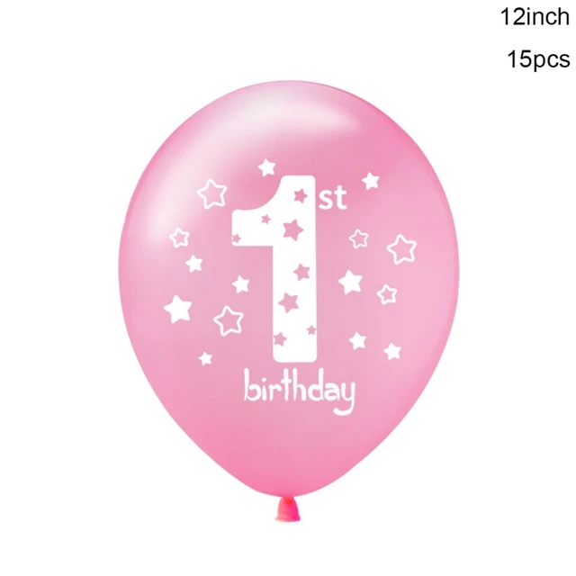 YORIWOO Confetti Balloon Happy 1st Birthday One Year Old Latex Balloon ...