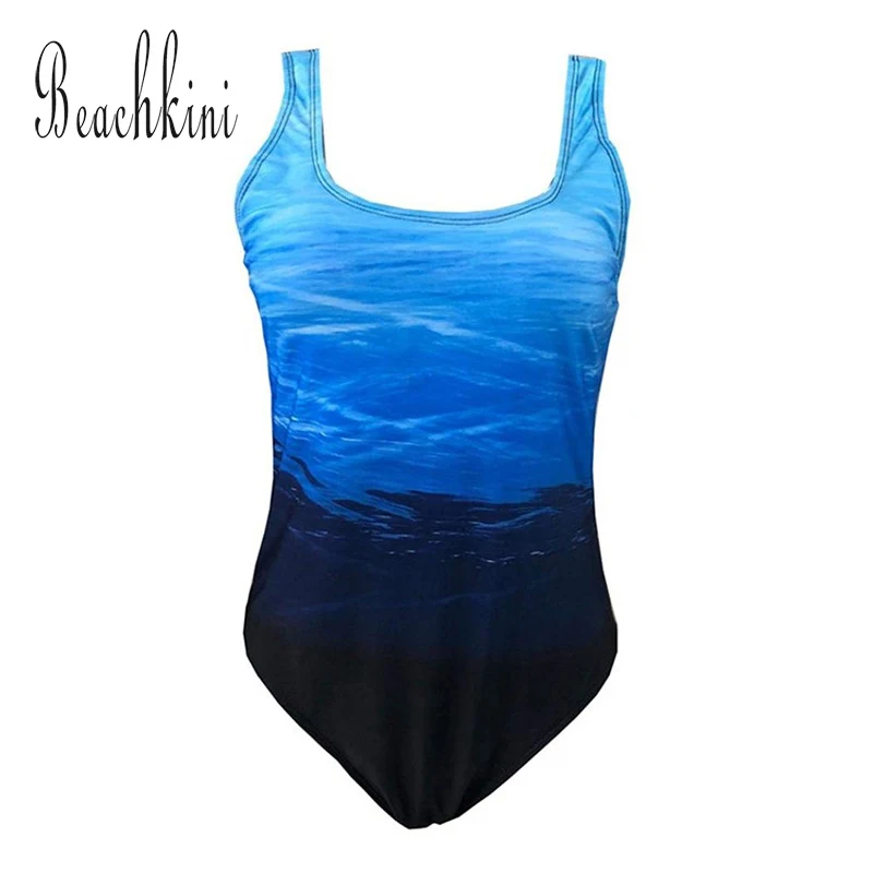 Buy 2018 Sexy One Piece Swimsuits Gradient Color Women