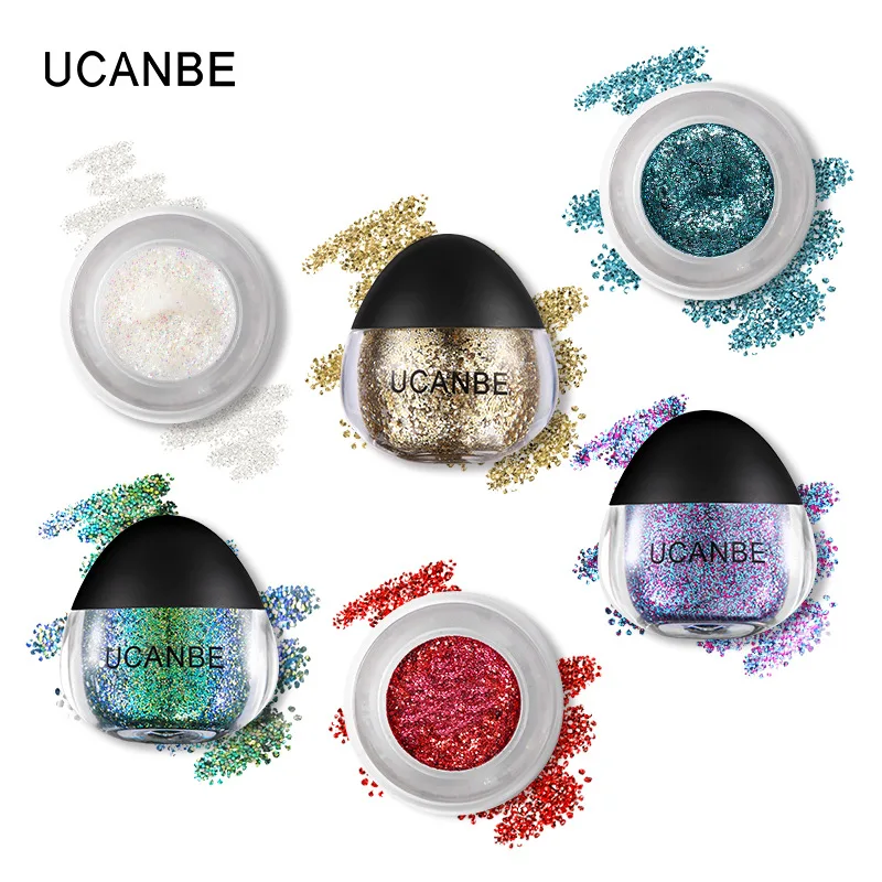 UCANBE 5pcs/lot Glitter Eyeshadow Cream 11 Colors Diamond Eyeshadow ...