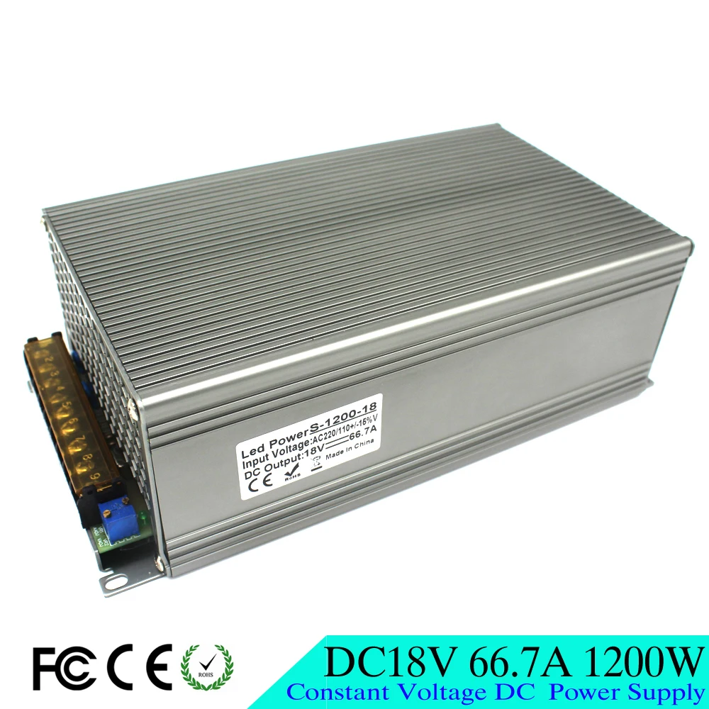 Best Price DC Power Supply Switch 18V 66.7A 1200W Transformers 110V ...