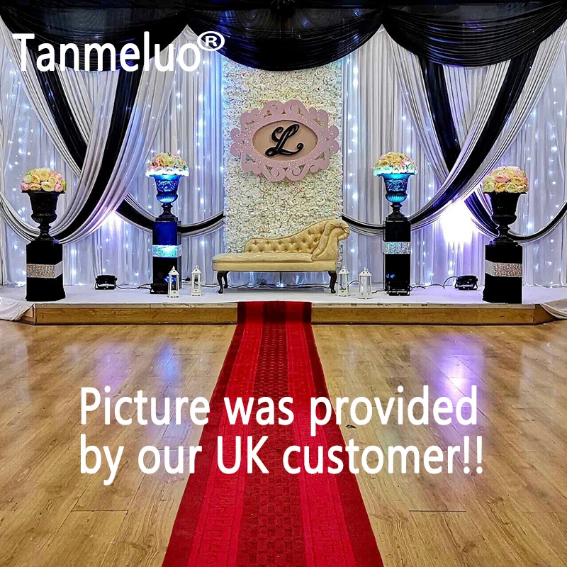 Church Wedding Backdrops Drapery Black Silver Birthday Party Curtains ...