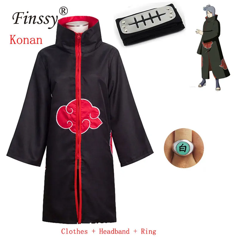 Buy Naruto Akatsuki Uchiha Itachi Full Cosplay Costume Men Women ...