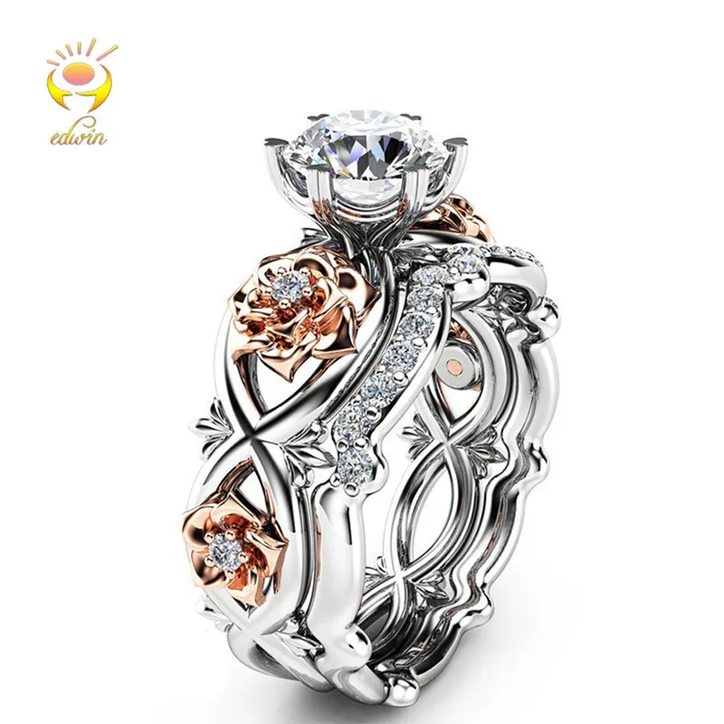 Edwin Couple Rings Wish Burst Models Jewelry Creative Paragraph Gilded ...