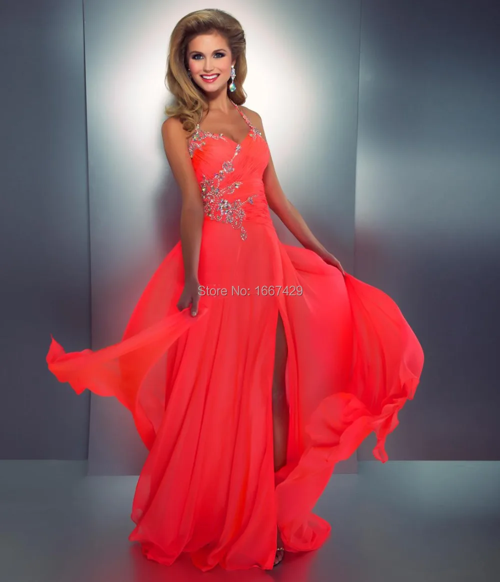 Salmon Colored Prom Dress