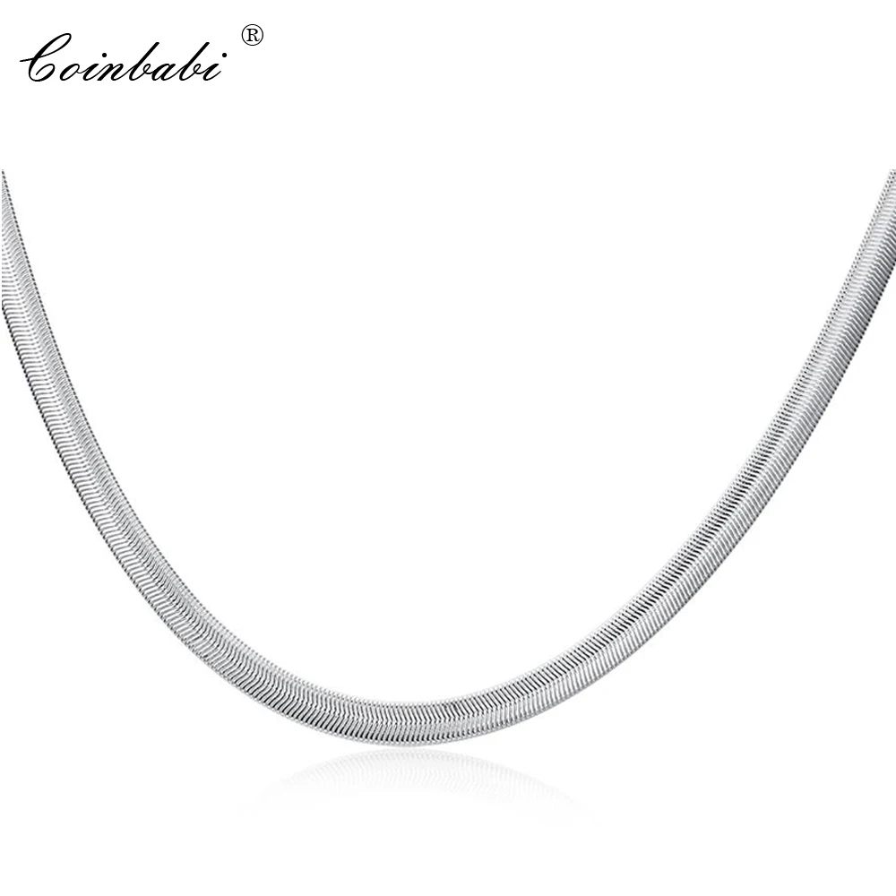 6mm Snake Link Chains Necklace,Romantic 925 Sterling Silver For Women ...