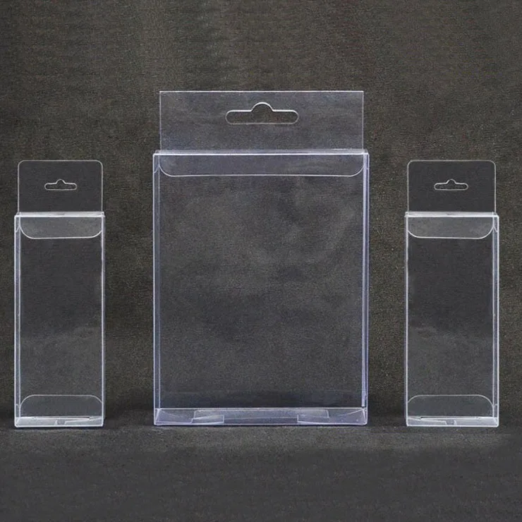 30pcs/lot 30 Sizes PVC Clear Plastic Packaging Boxes with Hanging Hole ...