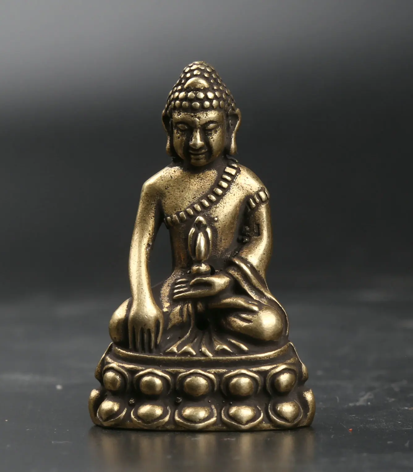 51MM/2" Collect Curio Rare Chinese Fengshui Small Bronze Exquisite ...