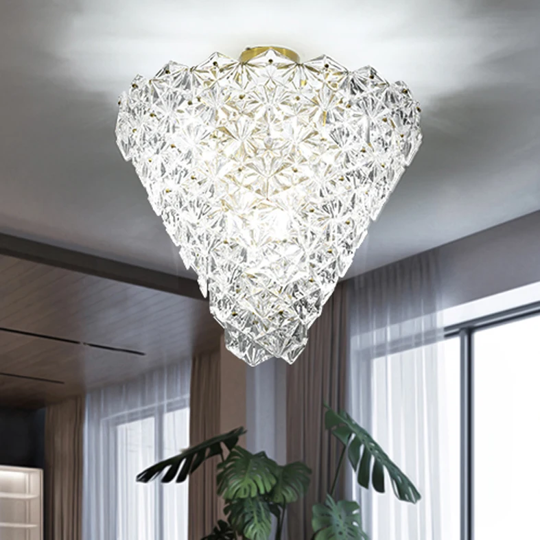 Aliexpress.com : Buy LED Modern Crystal Glass Ceiling Lights Fixture ...
