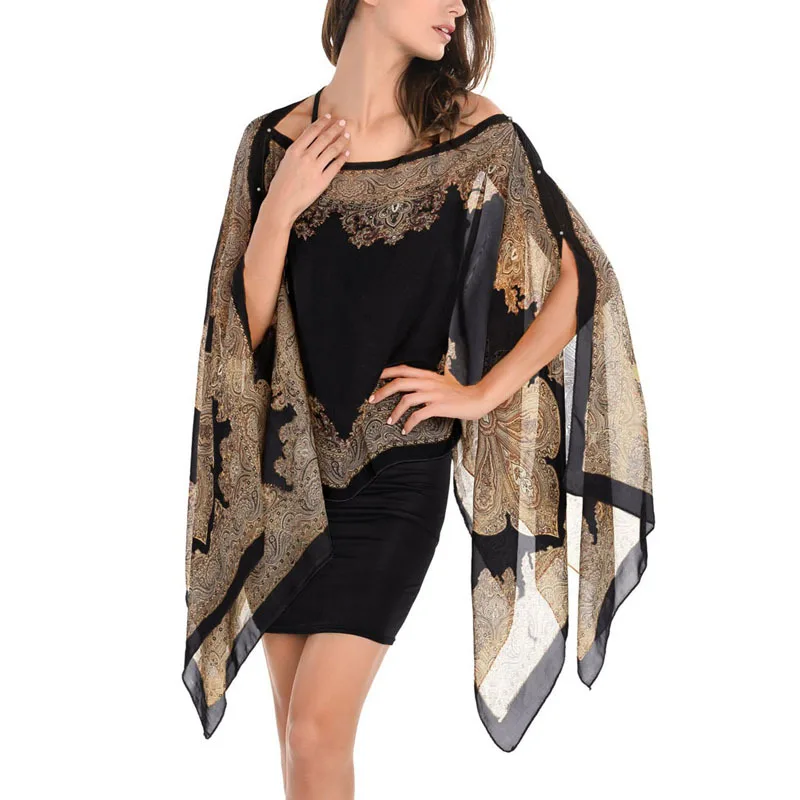 Chal de gasa para mujer, ropa de playa, Primavera, 2017|chiffon shawl ...