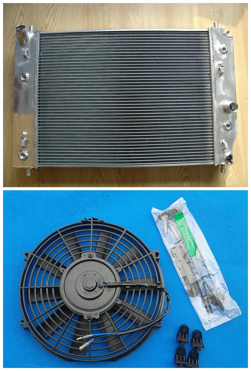 3 Row 64MM Aluminum Radiator + Fan For Chevy 2005 2013 Corvette C6 V8 ...