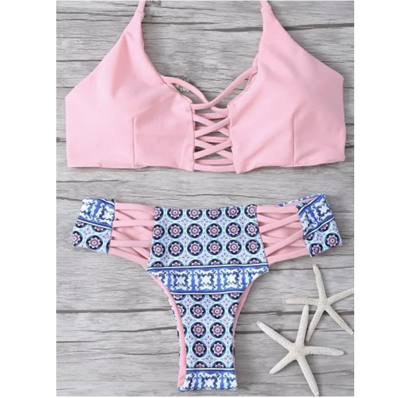 Swimwear Sexy Women Push Up Bikini Set Padded Bandage Swimsuit Swimwear