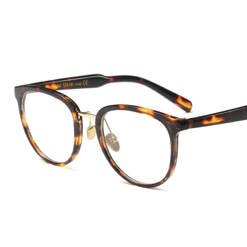 Luxury Brand Designer Metal Temple Eye Glasses Men Women Full Oversized 