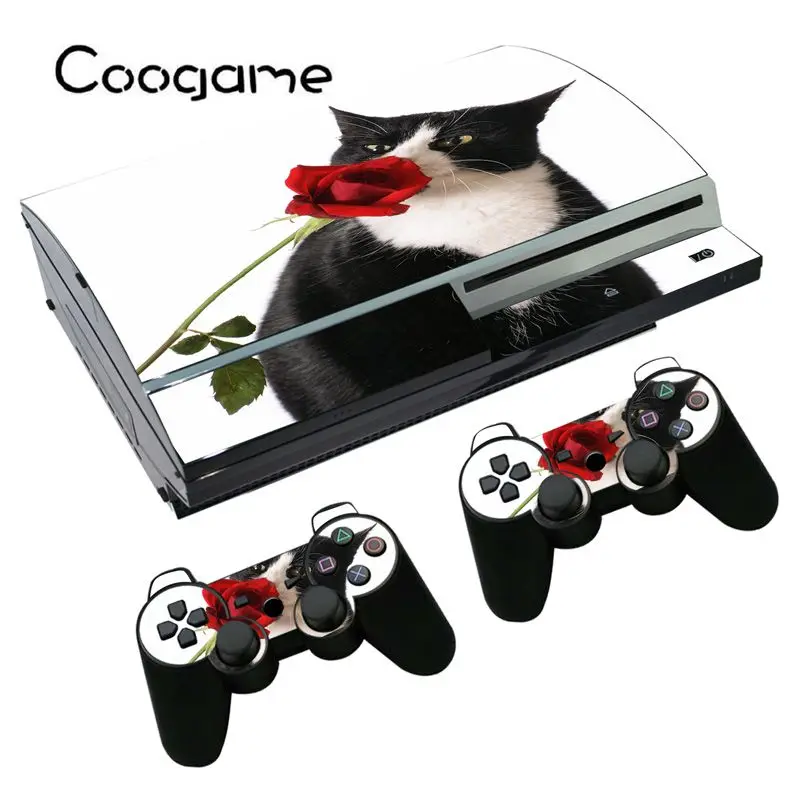 Cat Vinyl Skins For Sony PS3 Fat Console For Playstation 3 Controller ...