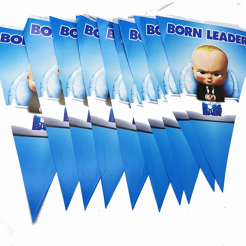 10pcs/pack my little boss theme party banners baby boss paper flags ...