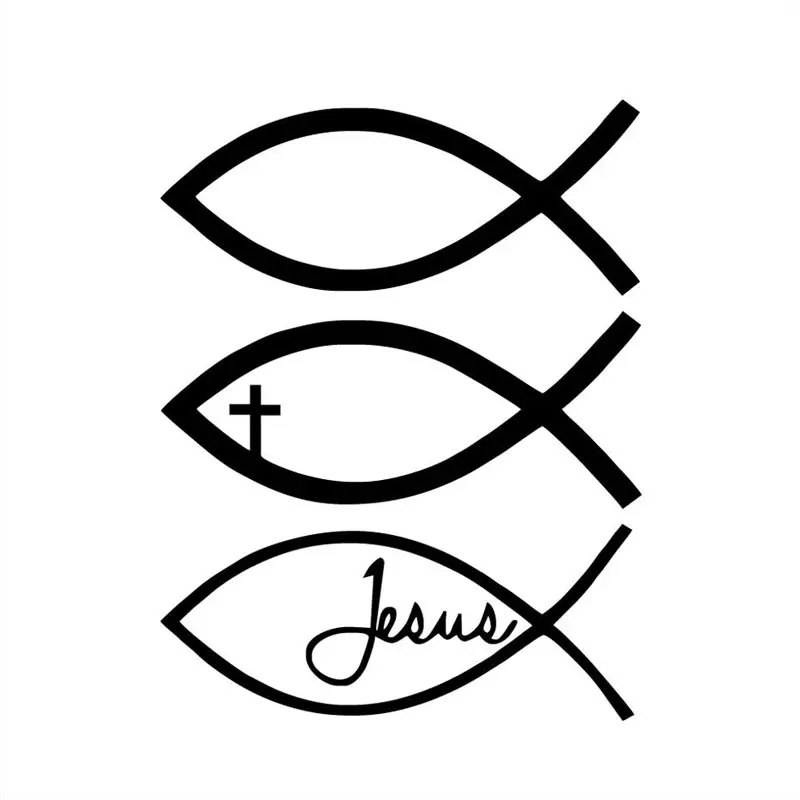 Jesus Fish Symbol With Cross