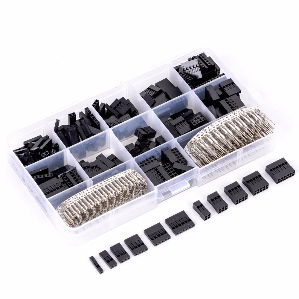 620pcs Dupont Wire Cable Jumper Pin Header Connector Housing Kit +Male ...