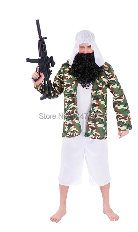 Hot Sale Halloween Costumes Men Terrorist leader Role Costume Male ...