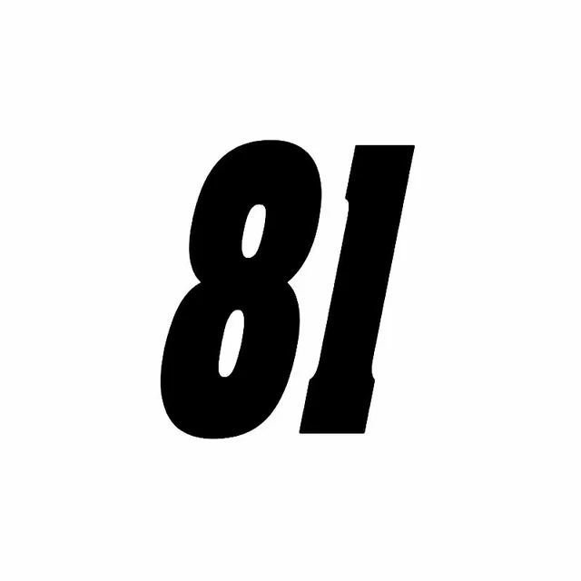 YJZT 11.7CM*13.8CM Funny Number 81 Vinyl Decal Car styling Decor Car ...