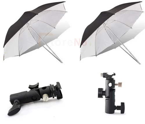 4in1 E Flash Shoe Umbrella Holder Mount Light Stand Bracket Swivel +43 ...