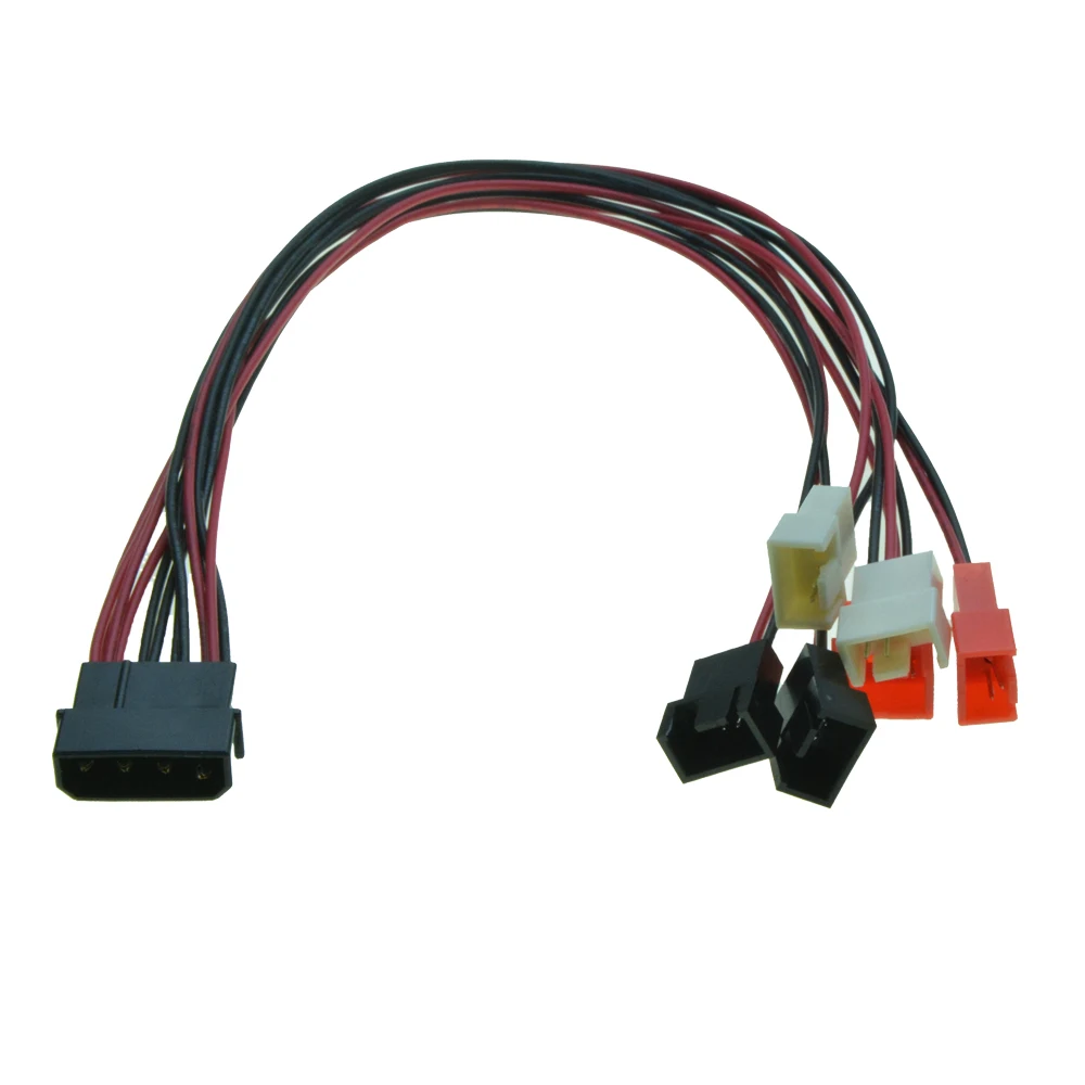 Molex IDE Male Port 1 to 6 ways 4Pin Fan Male port Cable D plug to 4 ...