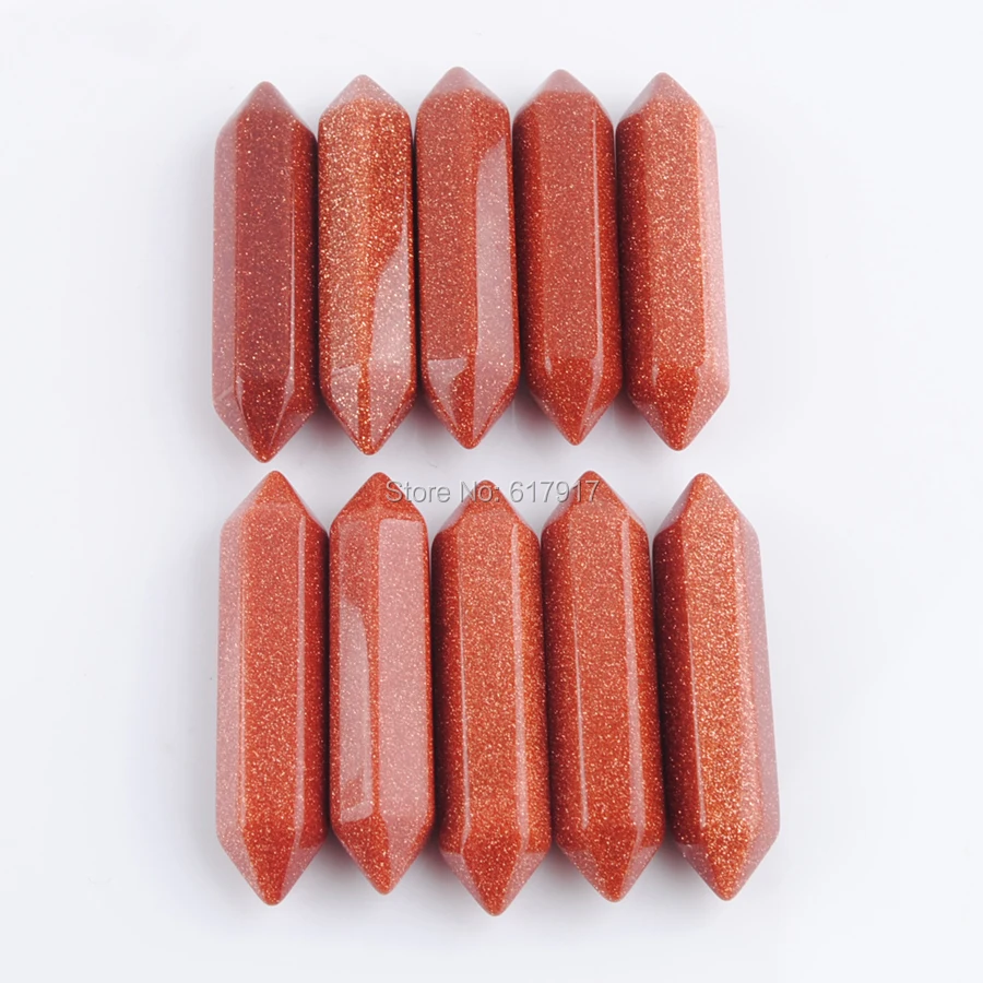 Natural-Golden-Sand-Gem-Stones-Hexagonal-Healing-Pointed-Reiki-Chakra ...