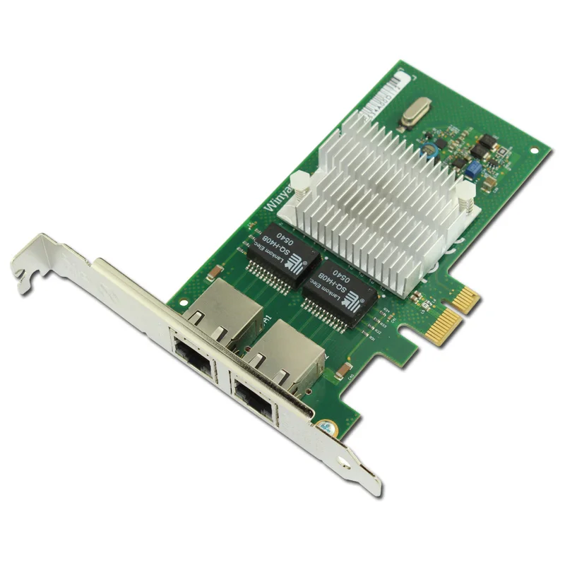 PCIe X1 Dual Port Gigabit Ethernet Network Adapter Card NH82580DB ...