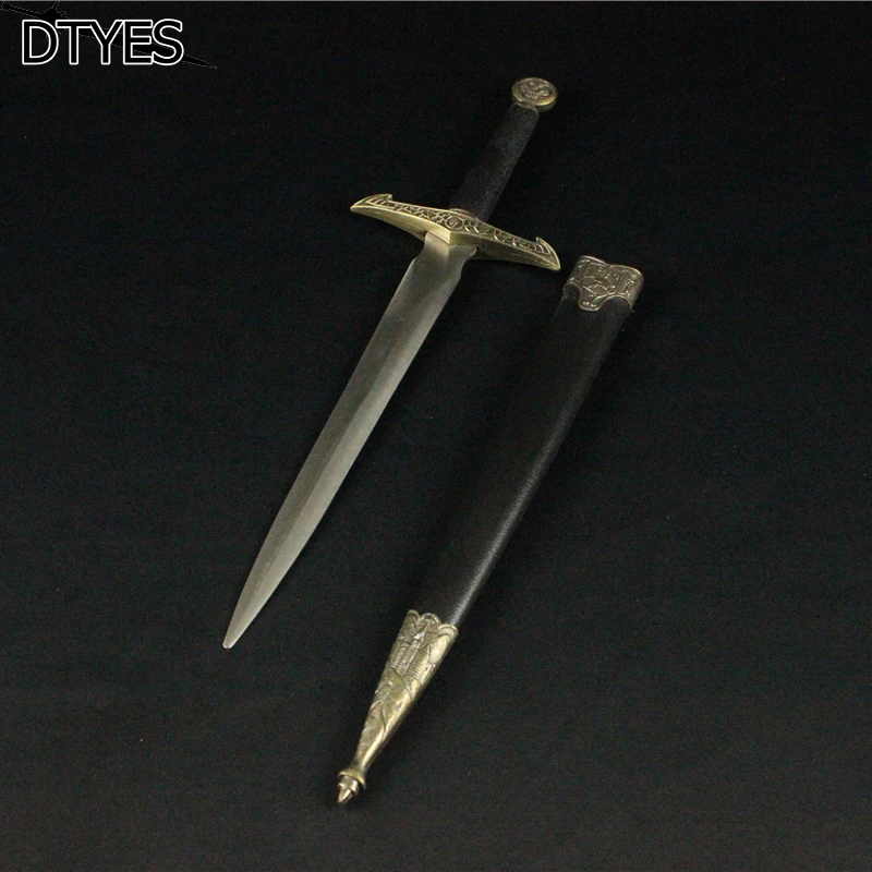 Props Gift Little Small Sword Home Decoration Sword Leather Scabbard ...