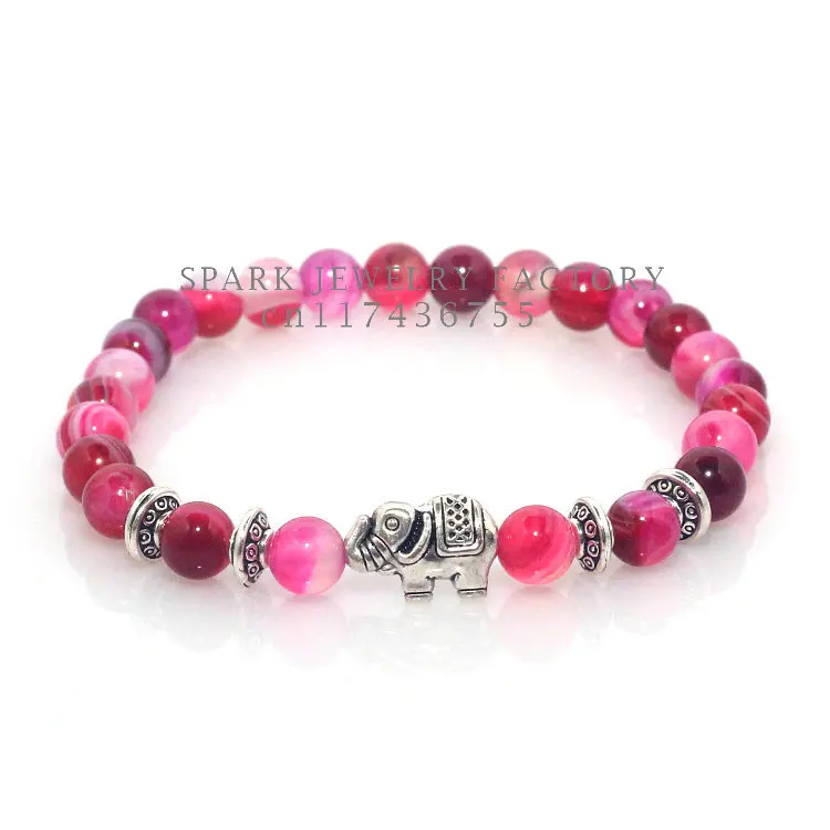 Drop-shipping-Elephant-Natural-Stone-beads-Colorful-Beads-Elastic ...