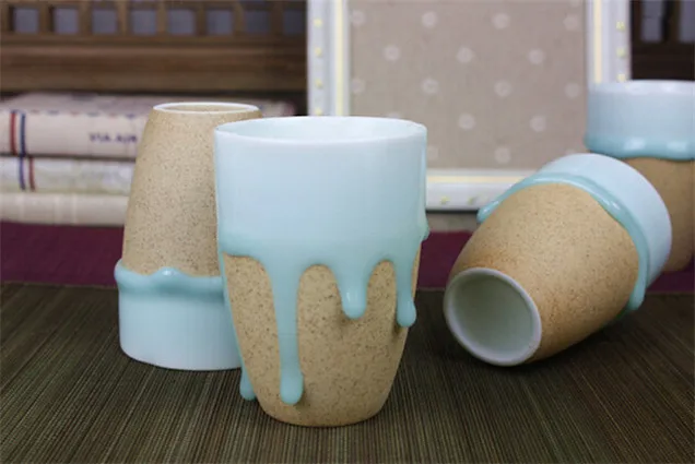 Drink & Barware Hand Made Ceramic 4pc Albany Firebrick Drip COFFEE MUG ...