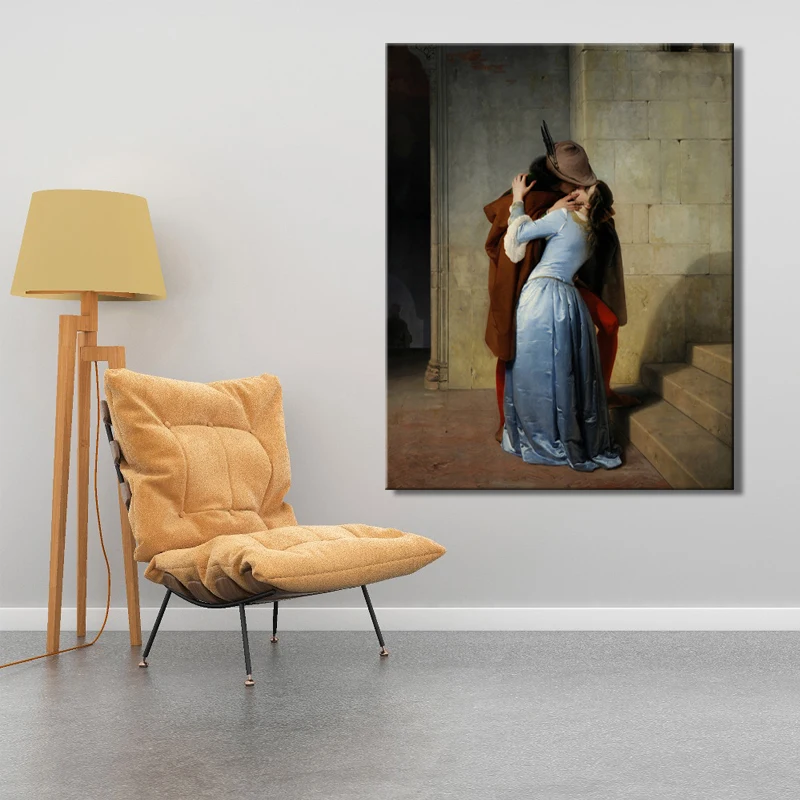 The Kiss by Francesco Hayez 1859 Printed on Canvas • CanvasPaintArt
