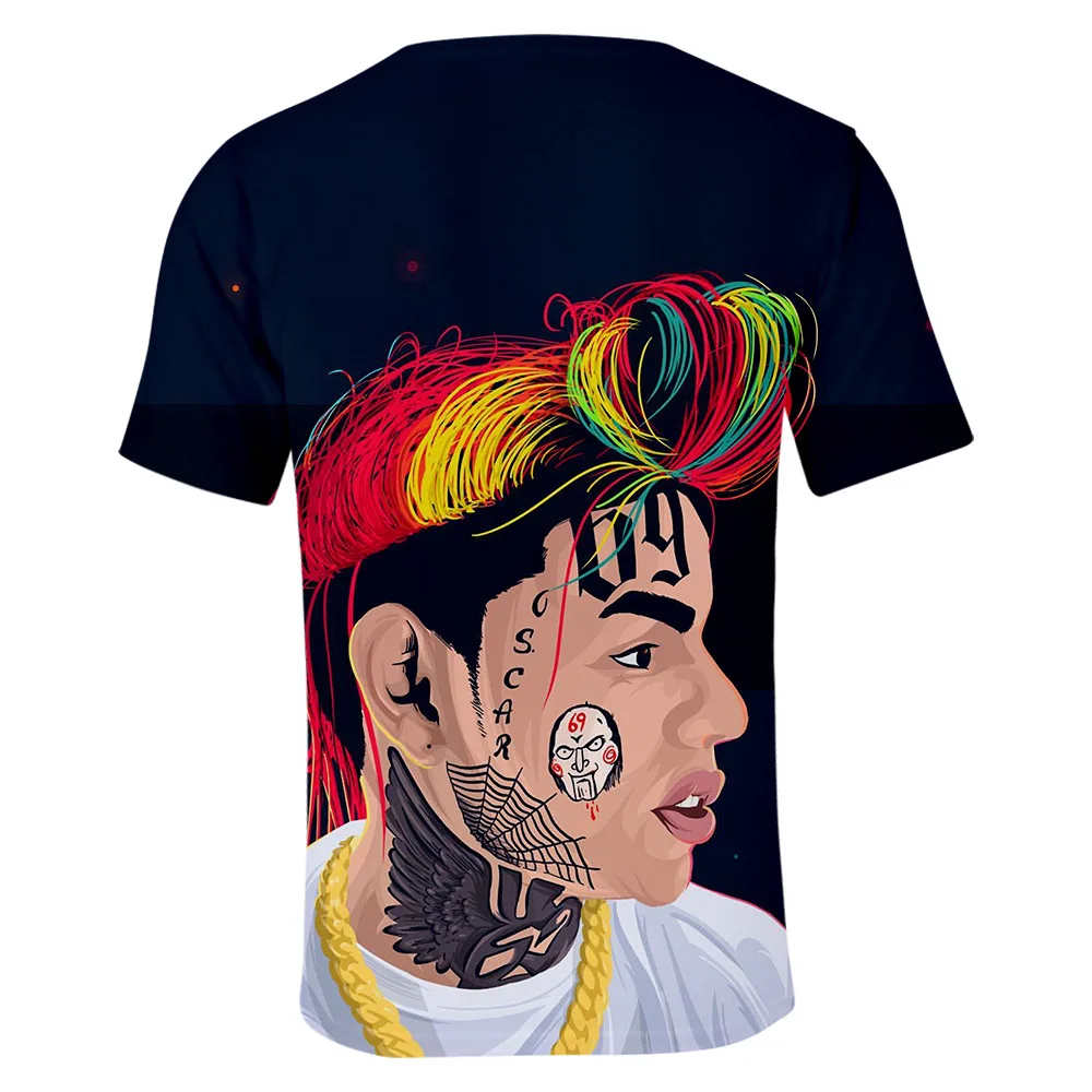 Hip Hop Rapper 69 6ix9ine Tekashi69 3D Printed T-Shirt Women Men Summer ...